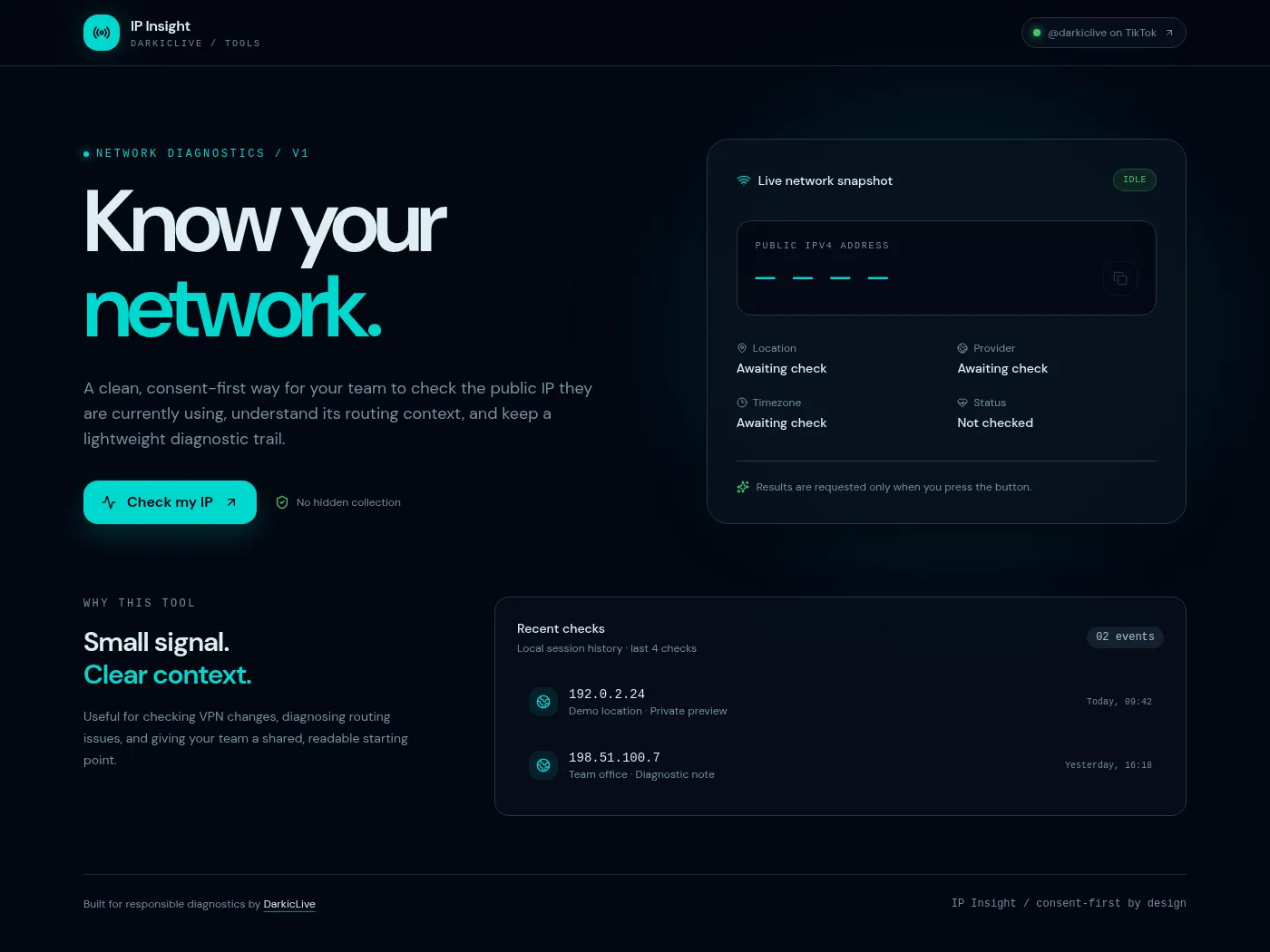 IP Insight Web Tool