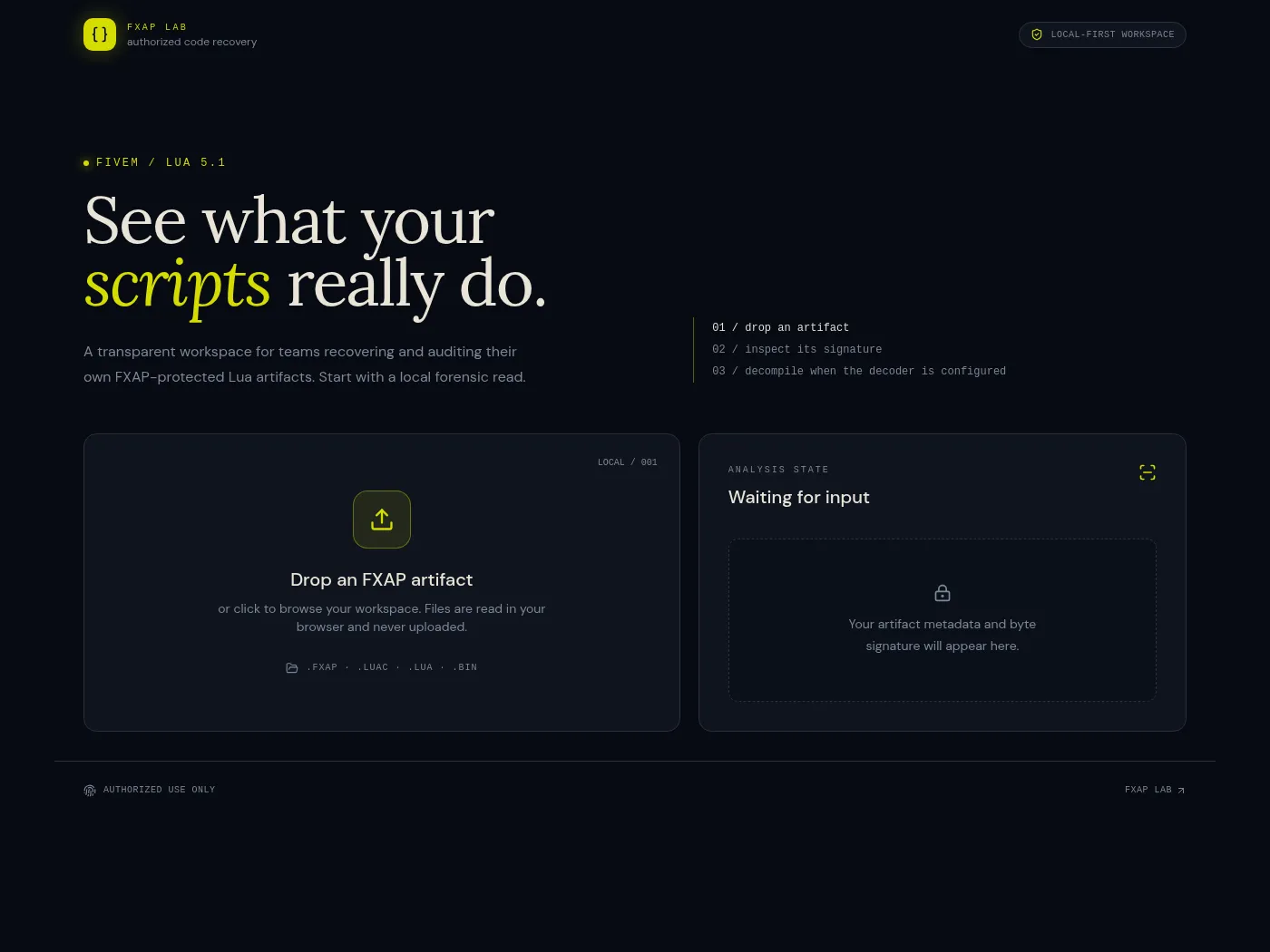 FXAP Lua Decrypt Toolkit