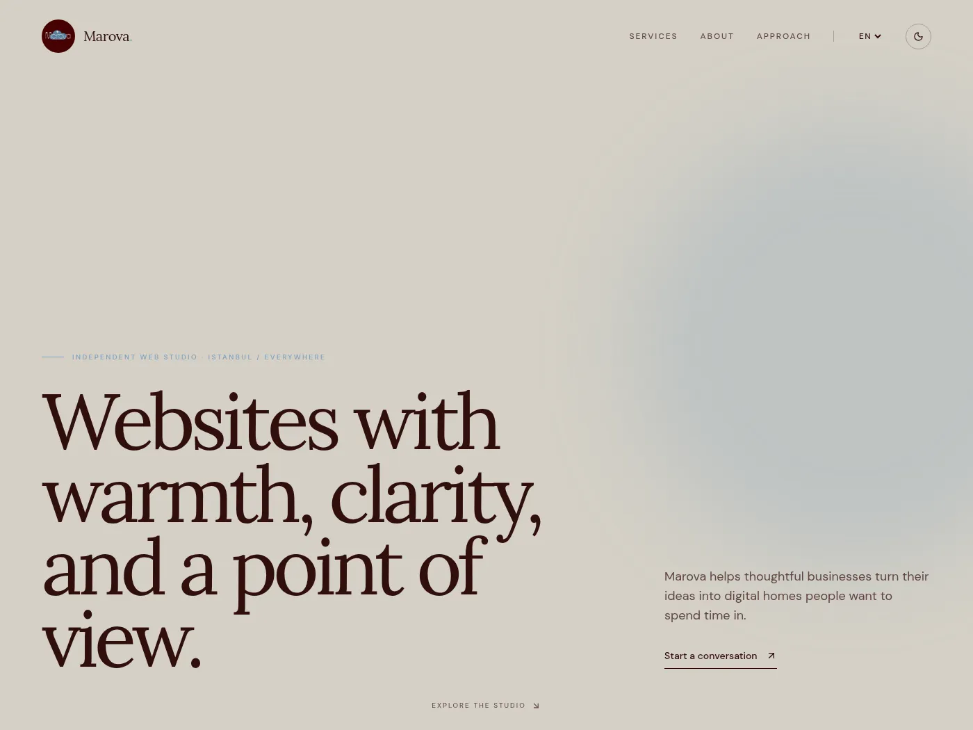 Marova Agency Website