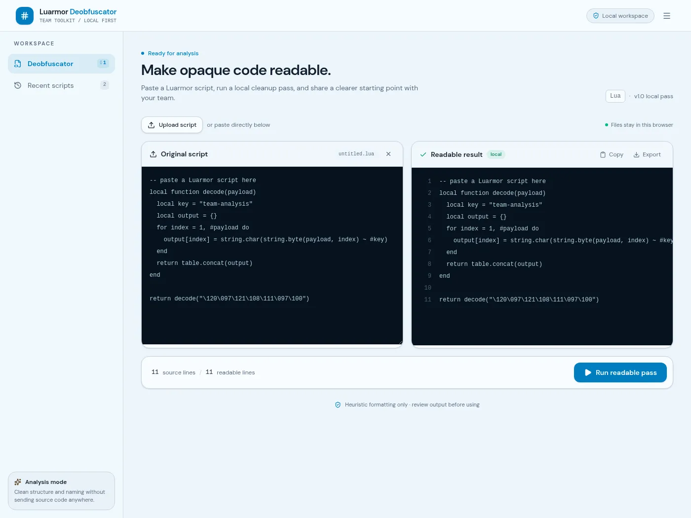 Luarmor Deobfuscator Pro