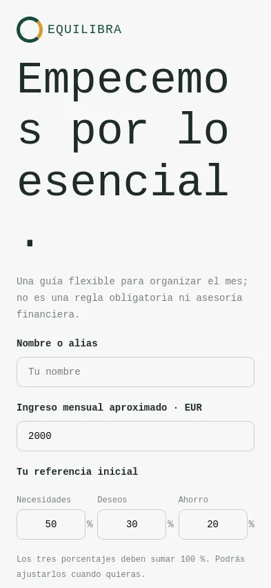 Equilibra Finance App