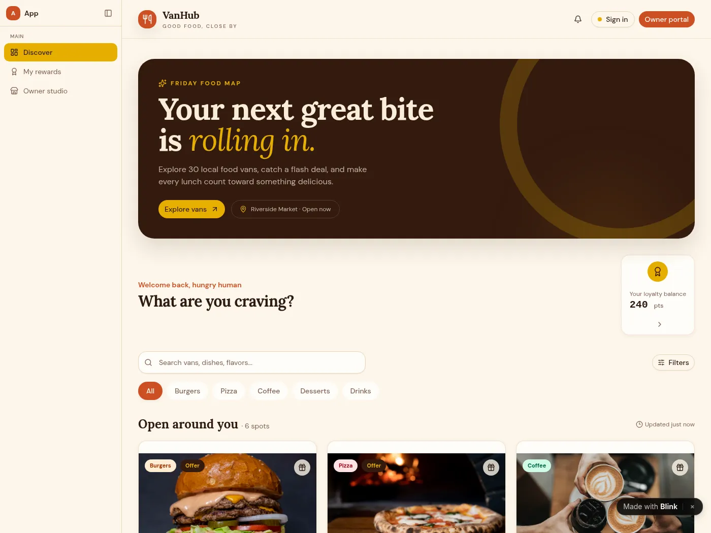 VanHub Food Van Platform