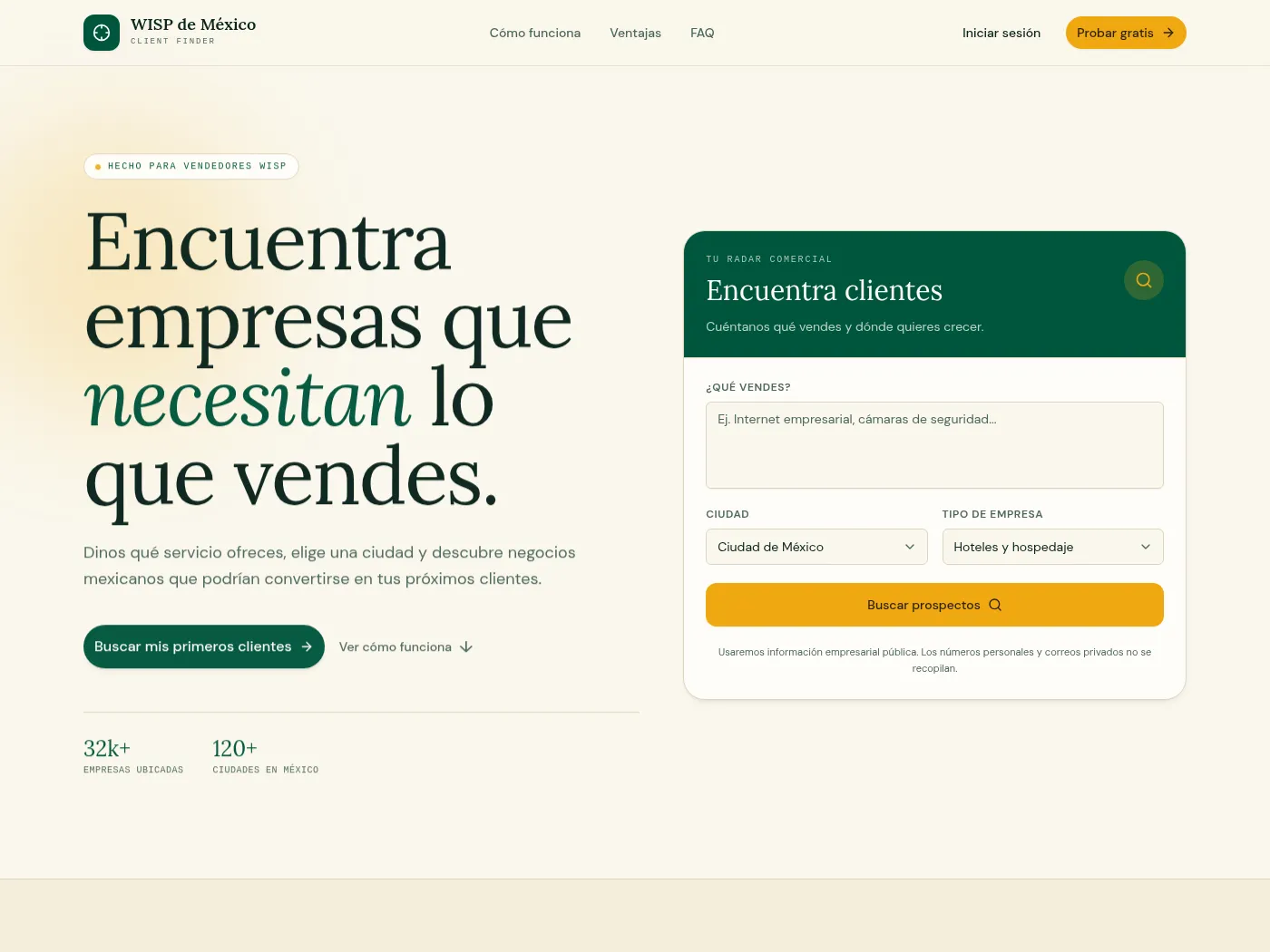WISP de México Client Finder