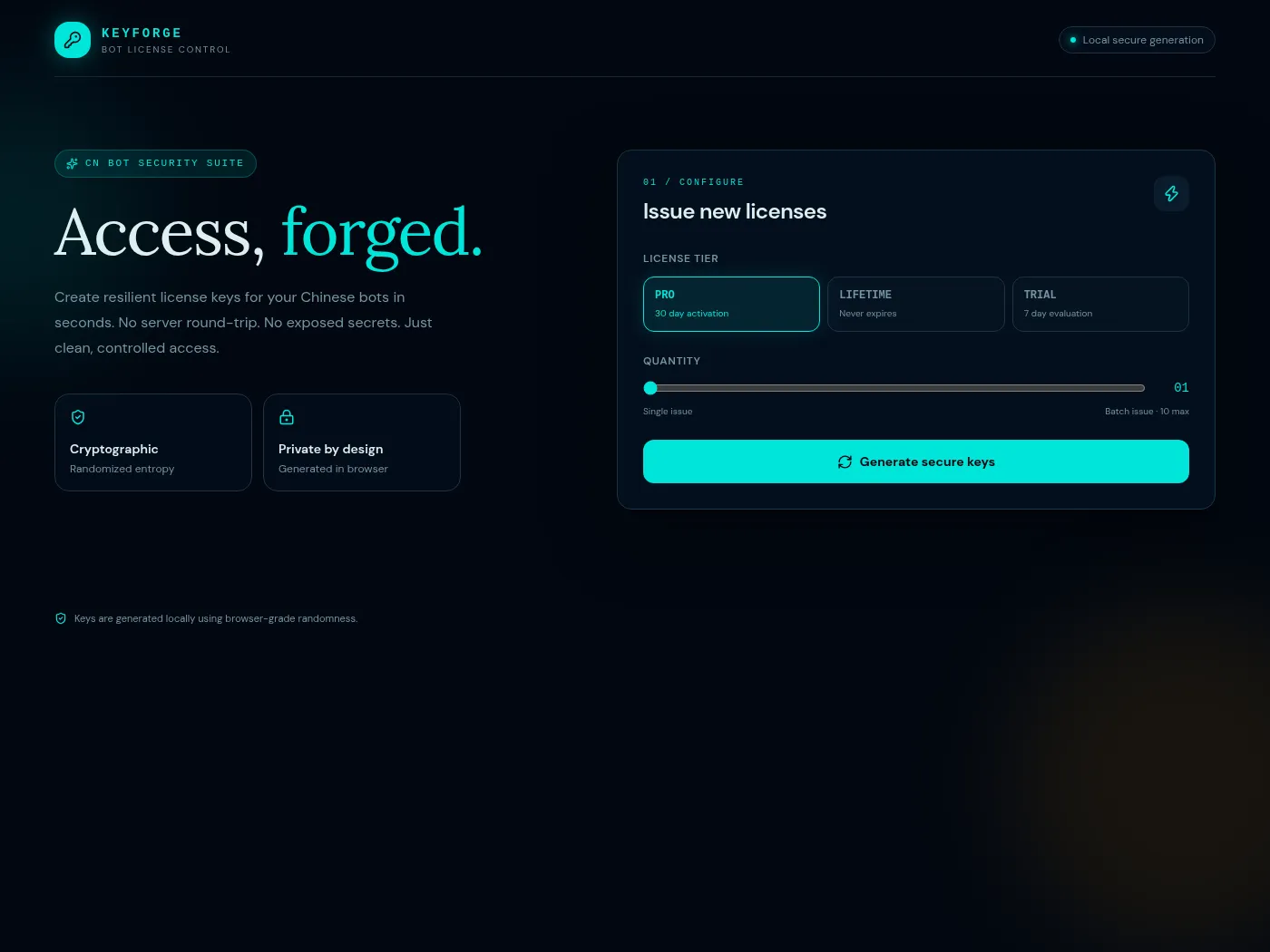 Bot License Key Generator