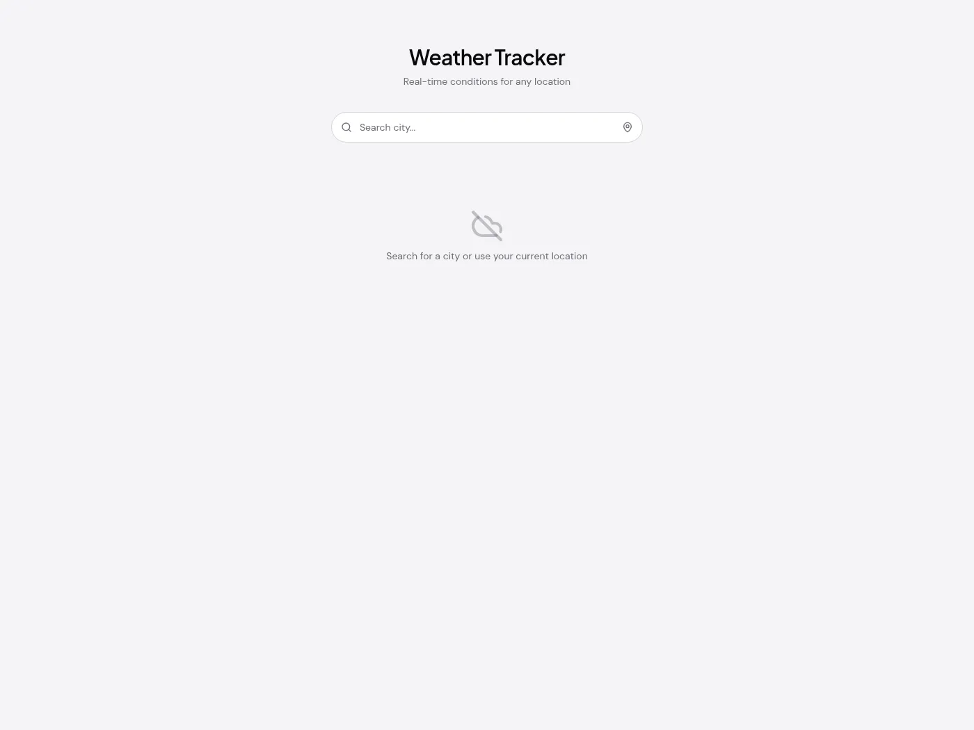 Weather Tracker