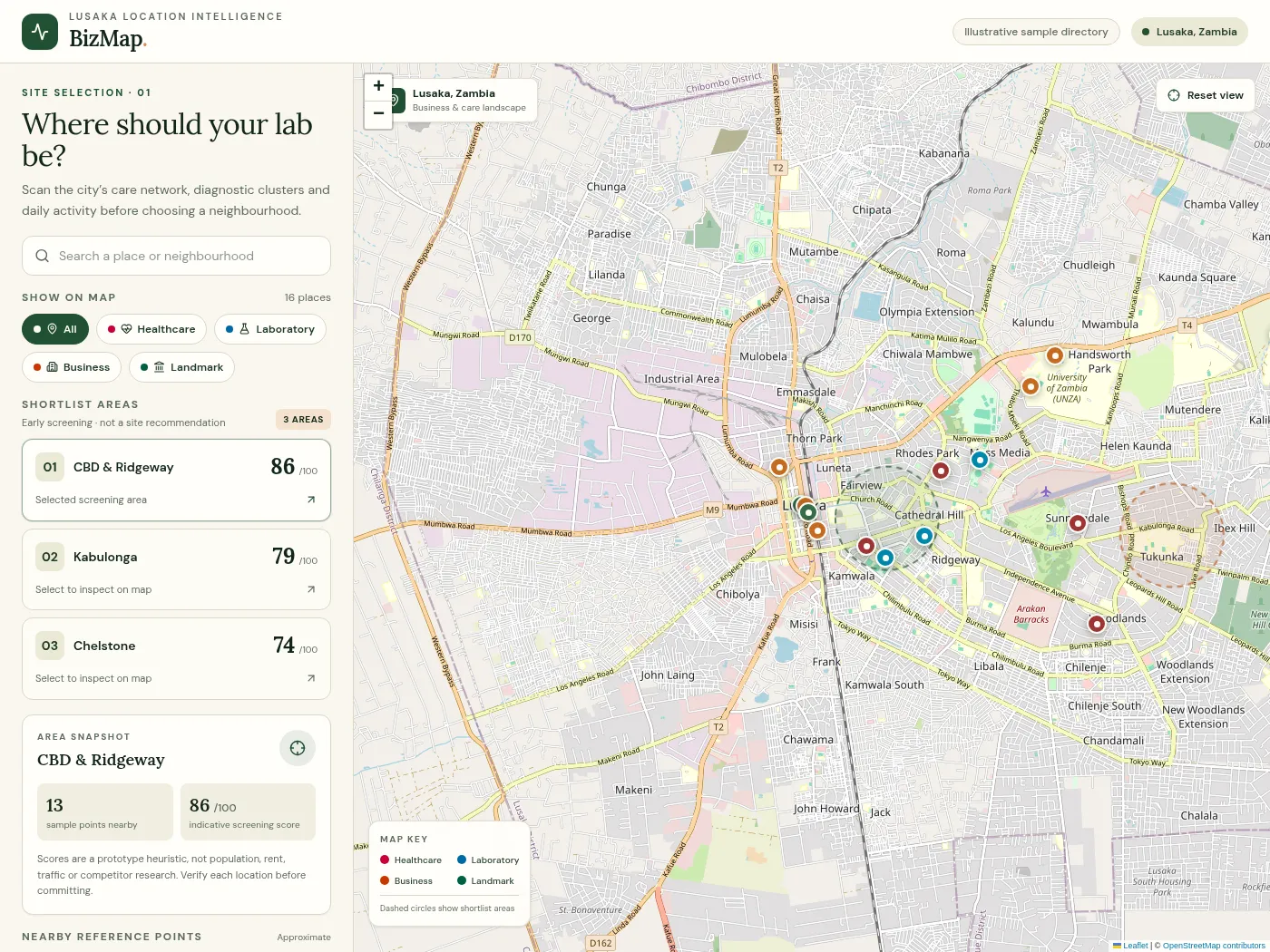 Lusaka BizMap