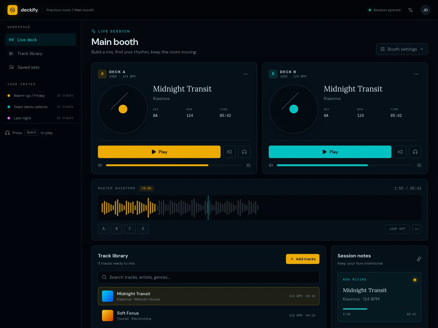 Deckify DJ Simulator