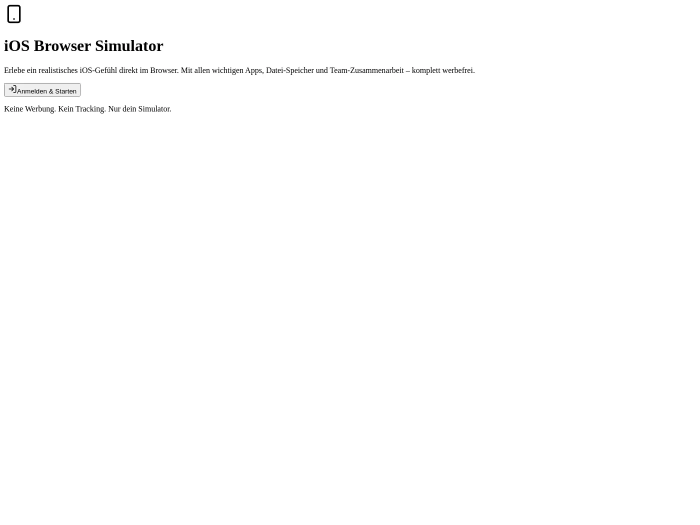 iOS Browser Simulator