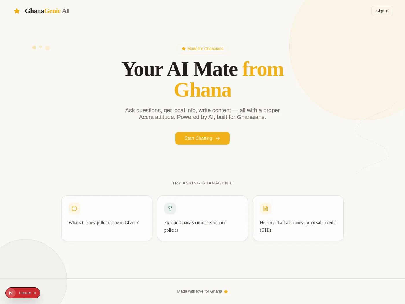 GhanaGenie AI Chat