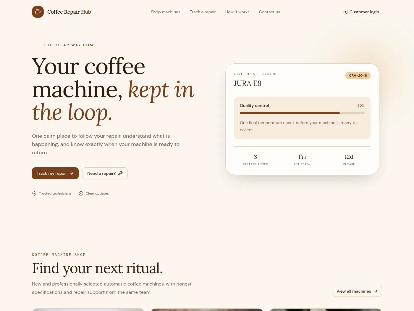 Coffee Repair Hub
