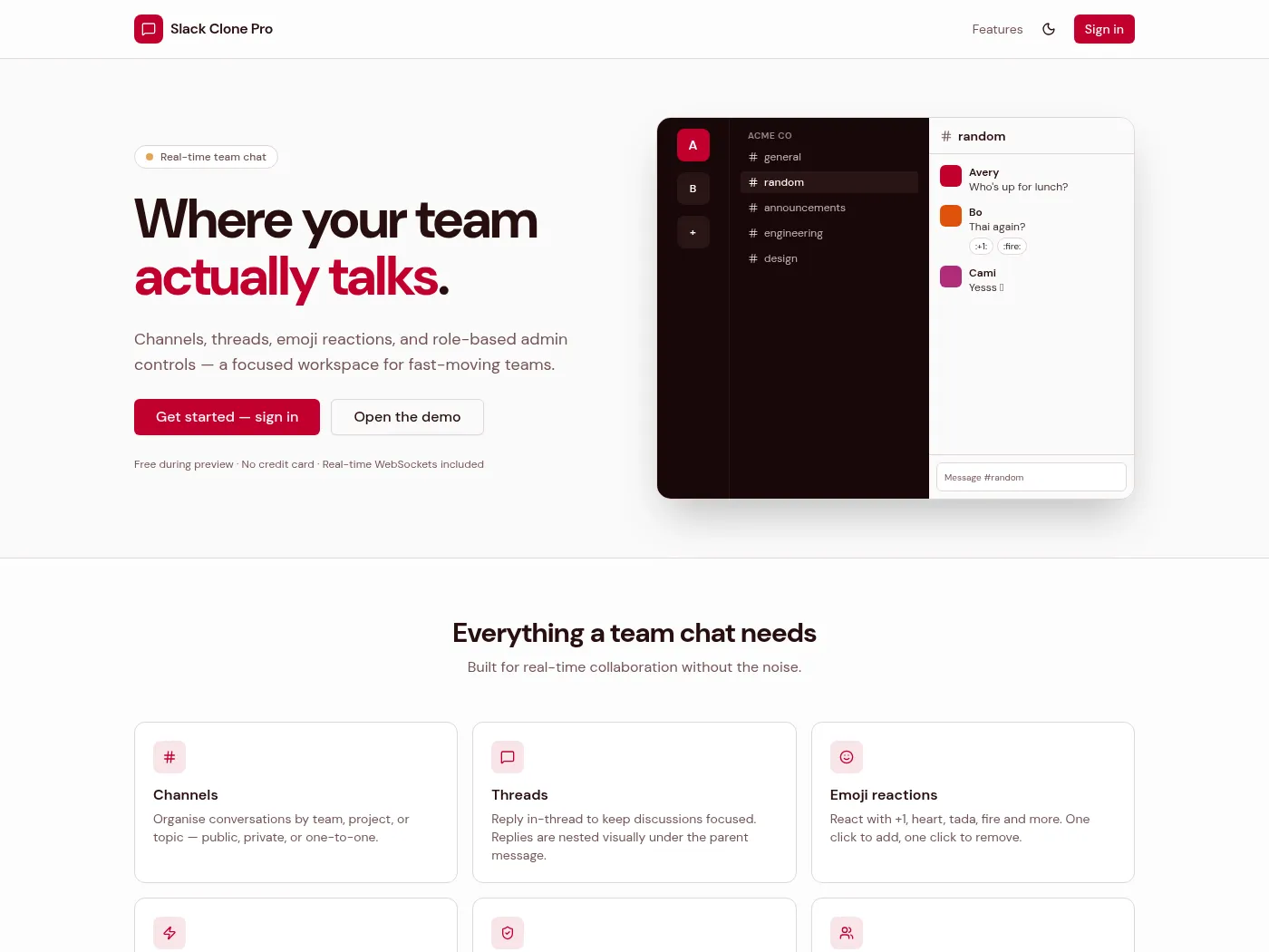 Slack Clone Pro
