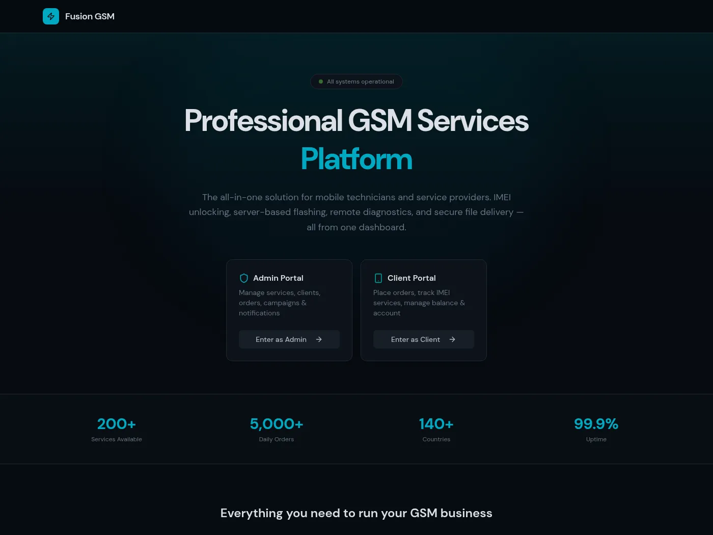 Fusion GSM Portal