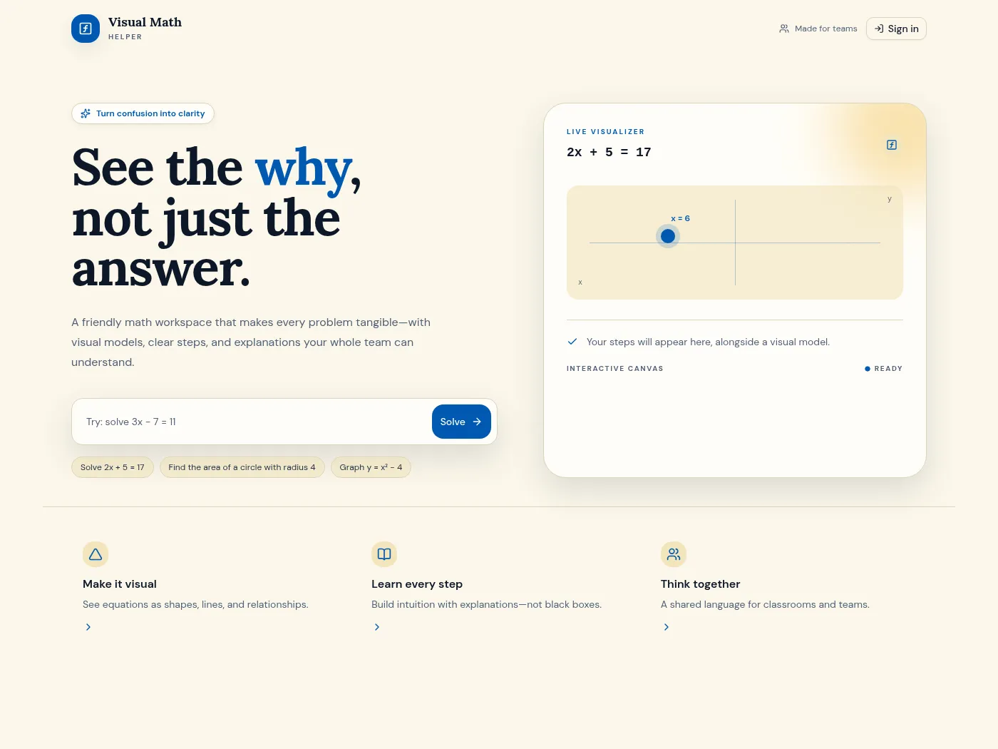 Visual Math Helper