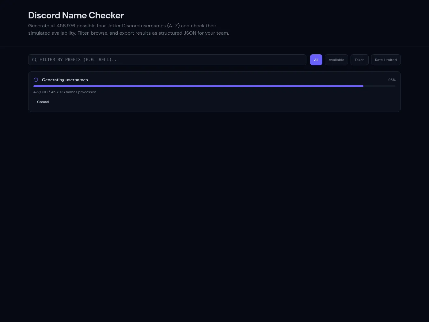 Discord Name Checker