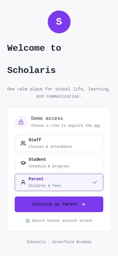 Scholaris Mobile App