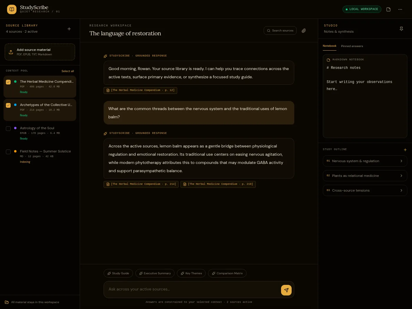 StudyScribe AI Notebook