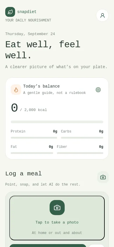 SnapDiet AI Tracker