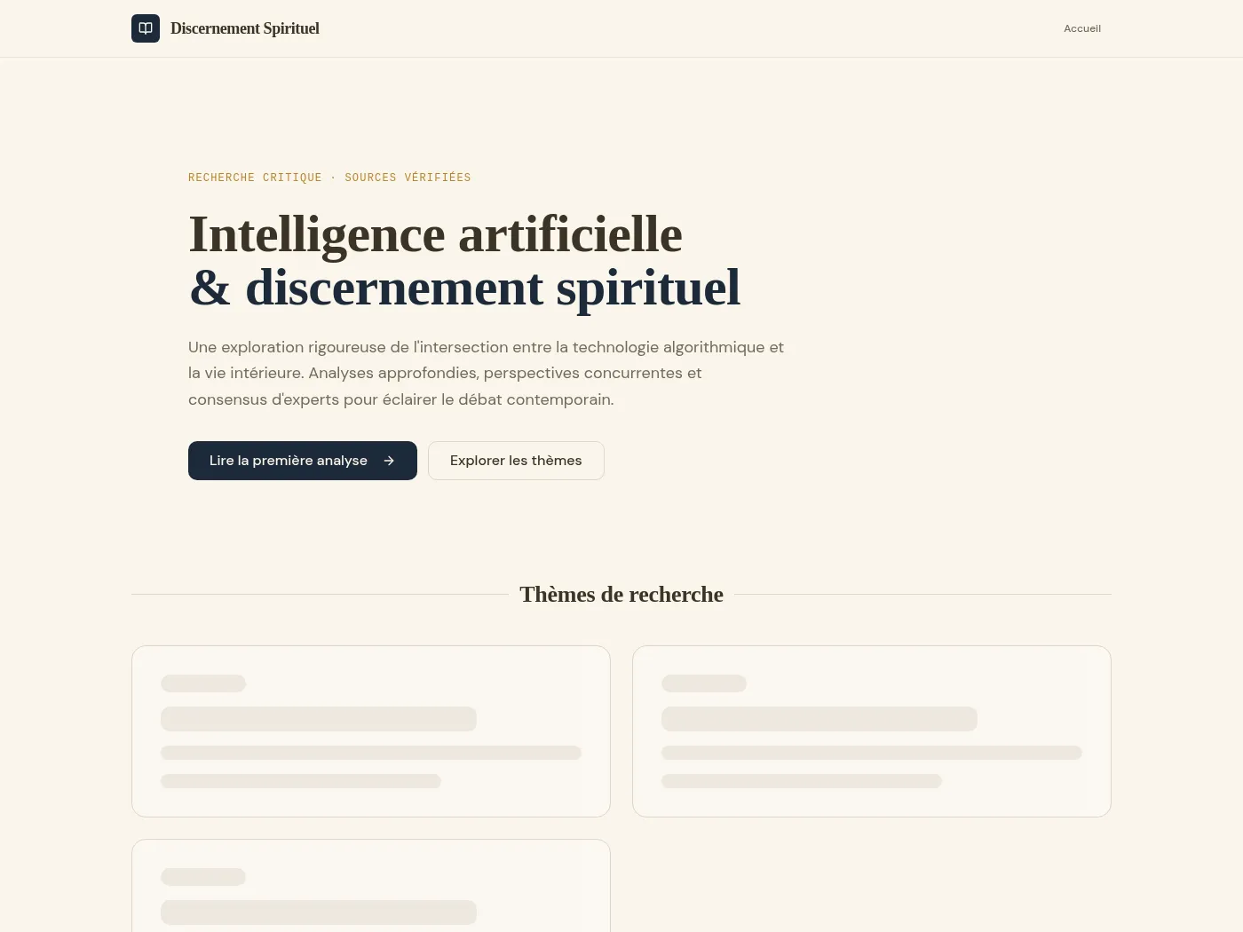 AI & Spiritual Discernment Hub