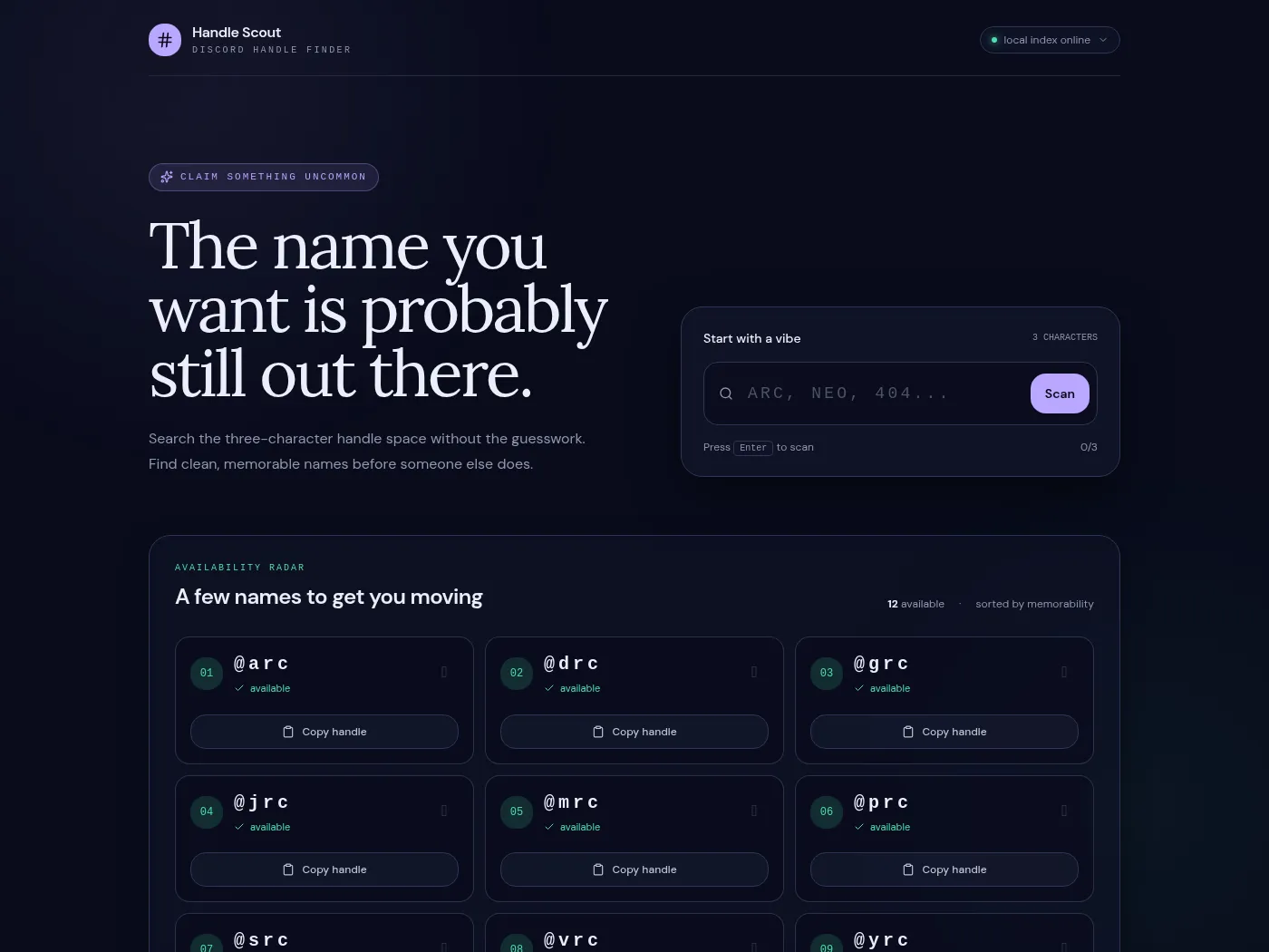 Discord Handle Finder