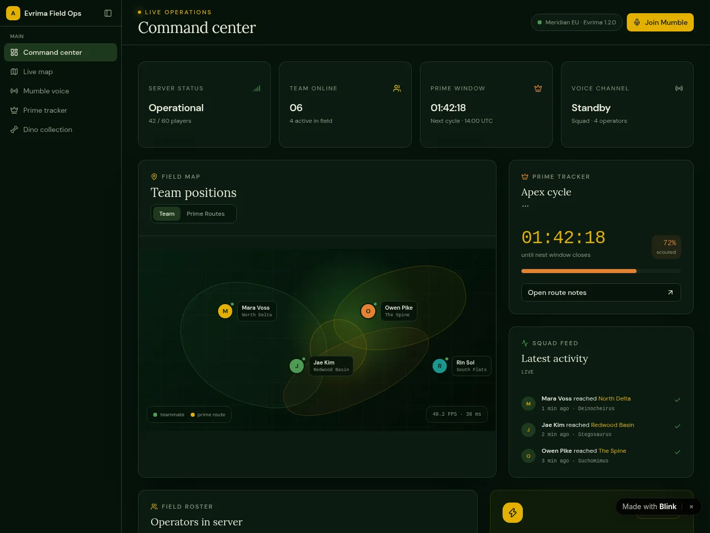 Isle Evrima Companion Dashboard