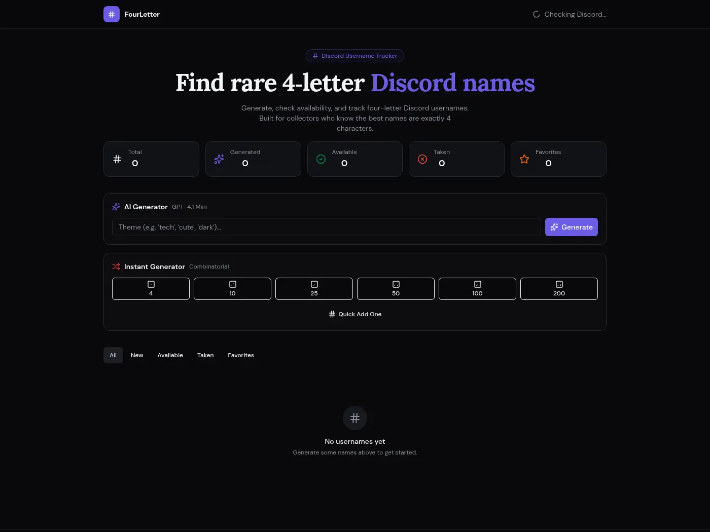FourLetter Discord Finder
