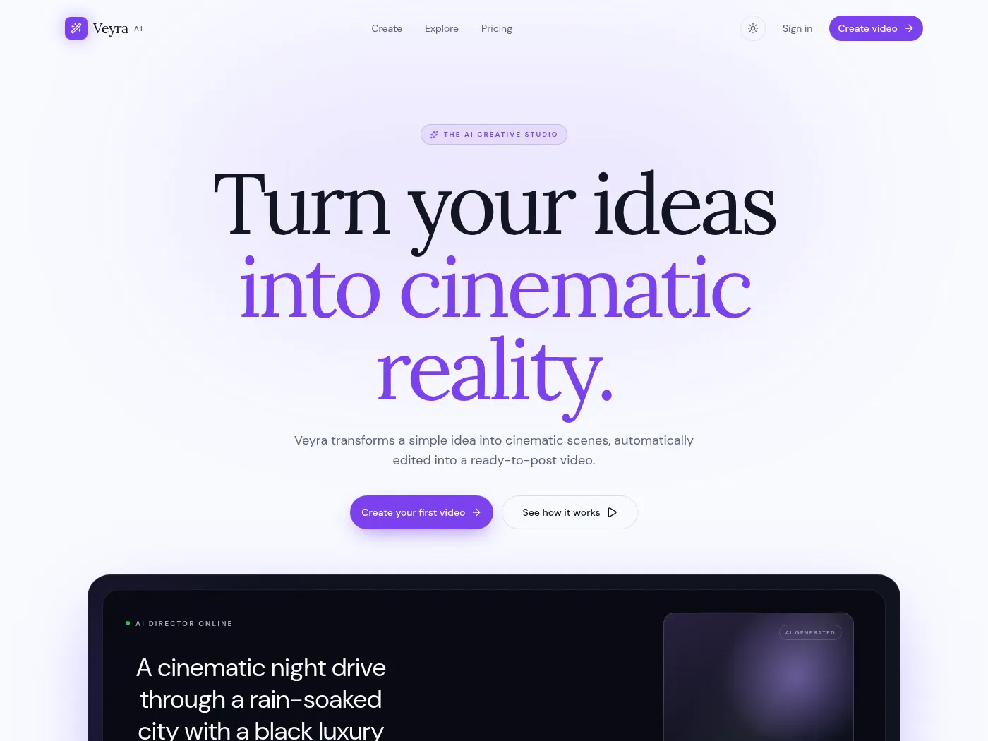 Veyra AI Video Studio