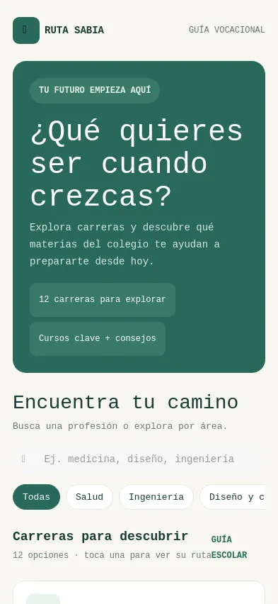Ruta Sabia Carrera App