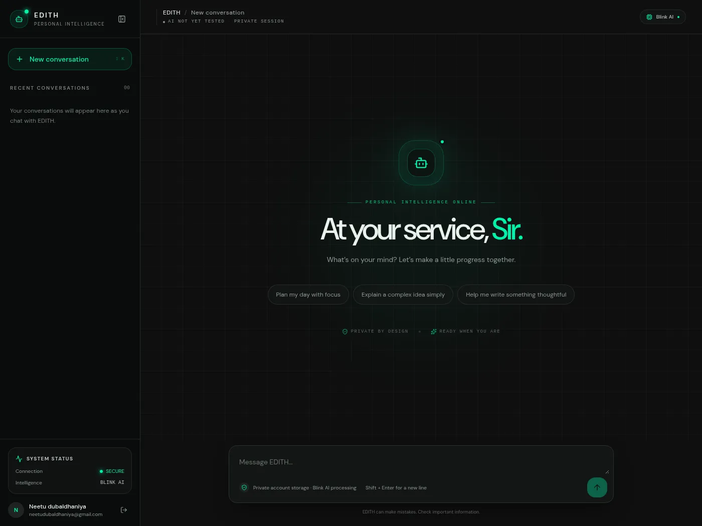 EDITH AI Assistant