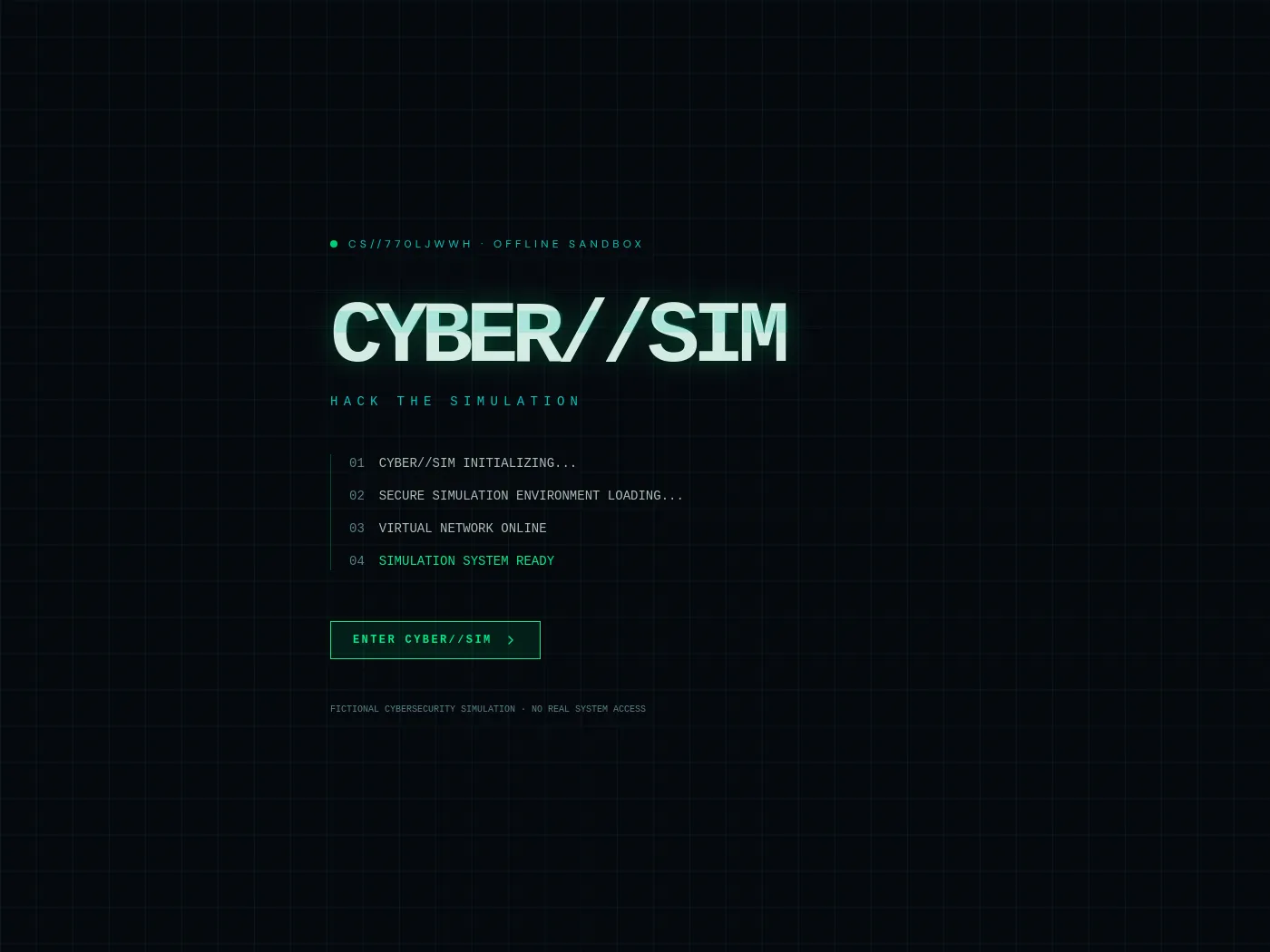 CYBER//SIM Command Center