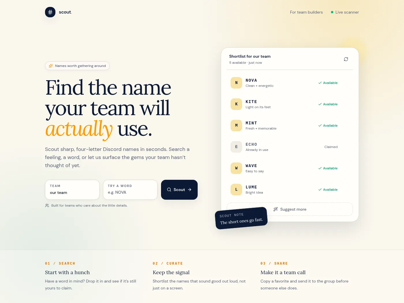 Discord Name Scout