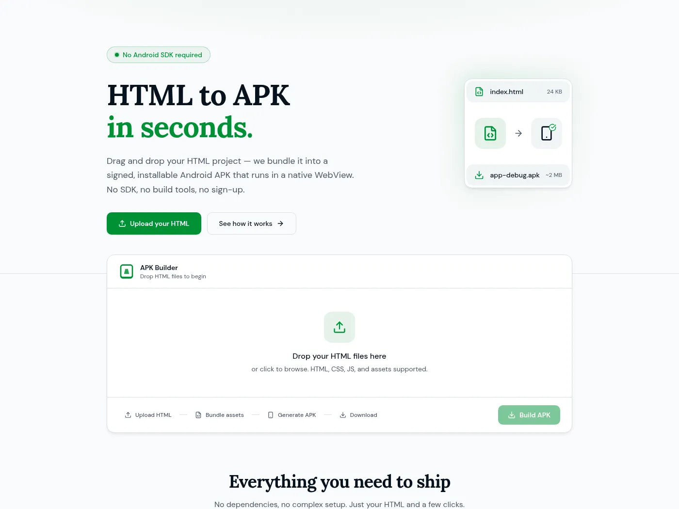 HTML2APK Converter