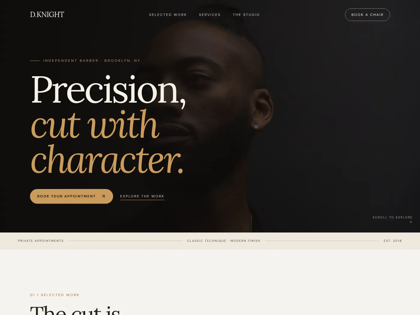 D Knight Barber Portfolio