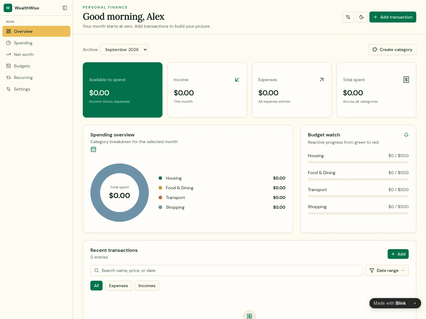 WealthWise Tracker