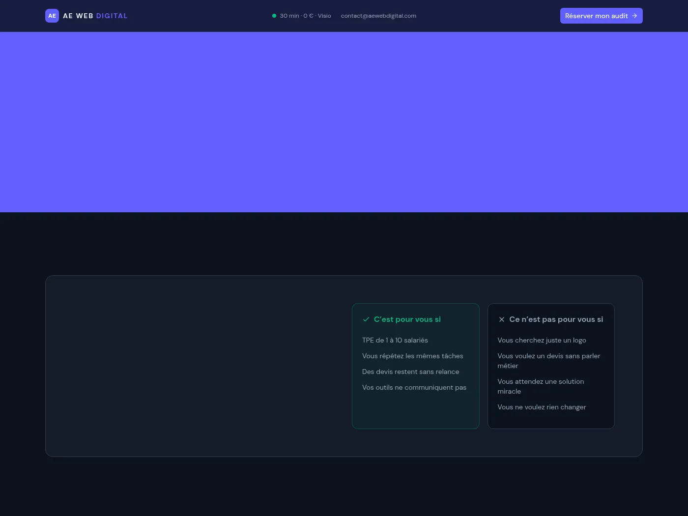 Audit Express Landing Page