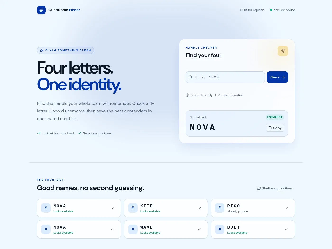 QuadName Finder