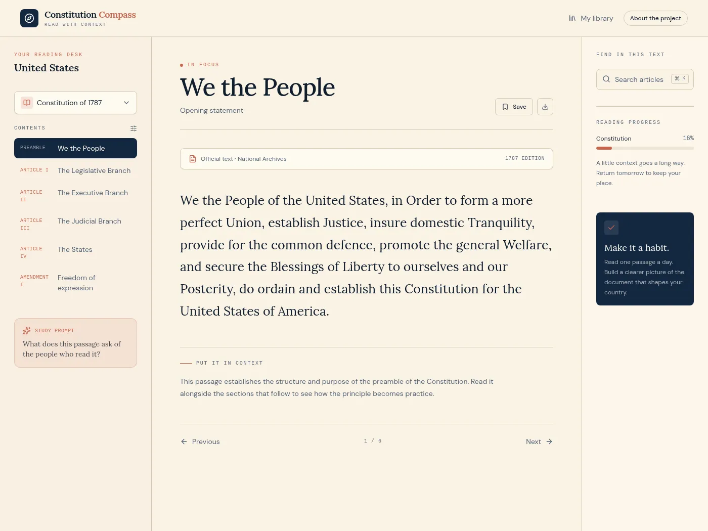 Constitution Compass