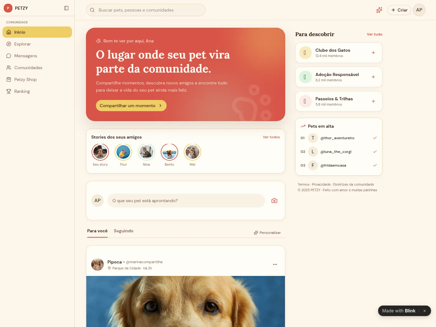 Petzy Social Network