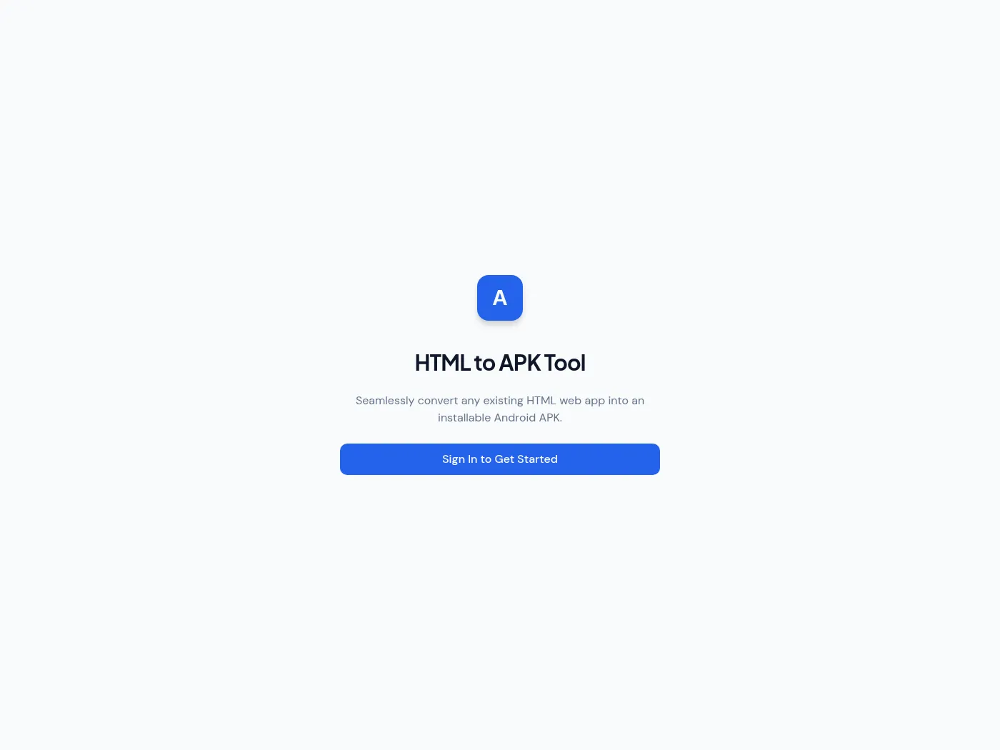 HTML to Android APK Tool