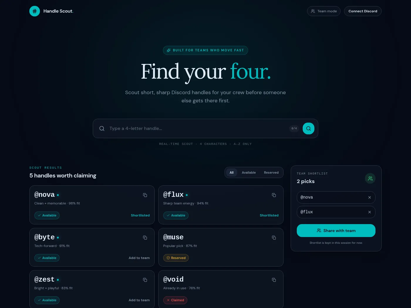 Discord Handle Scout