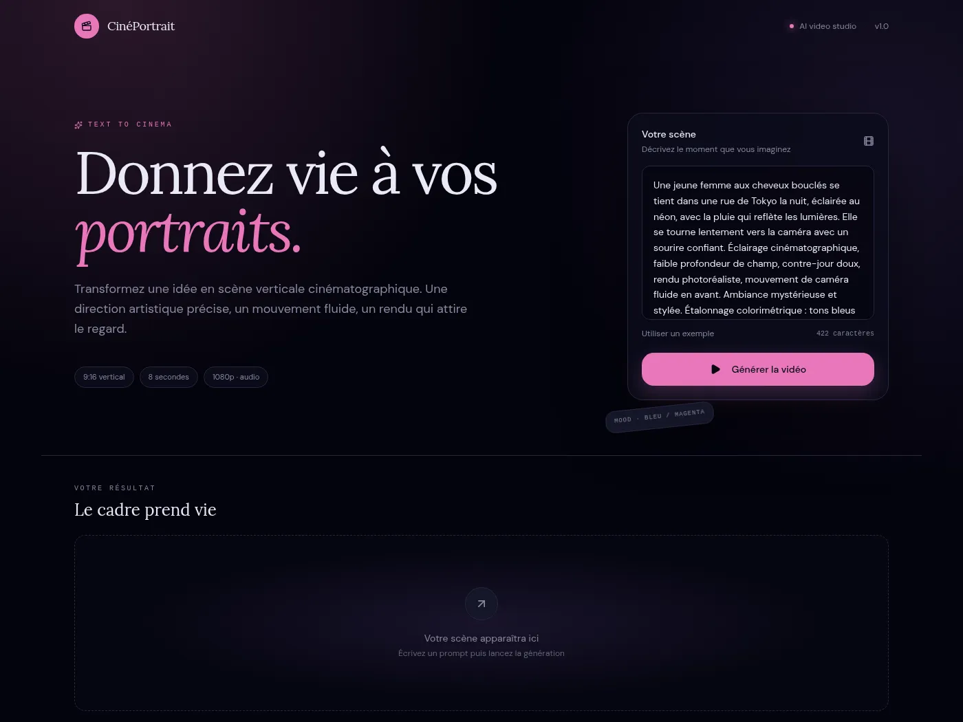CinéPortrait Generator