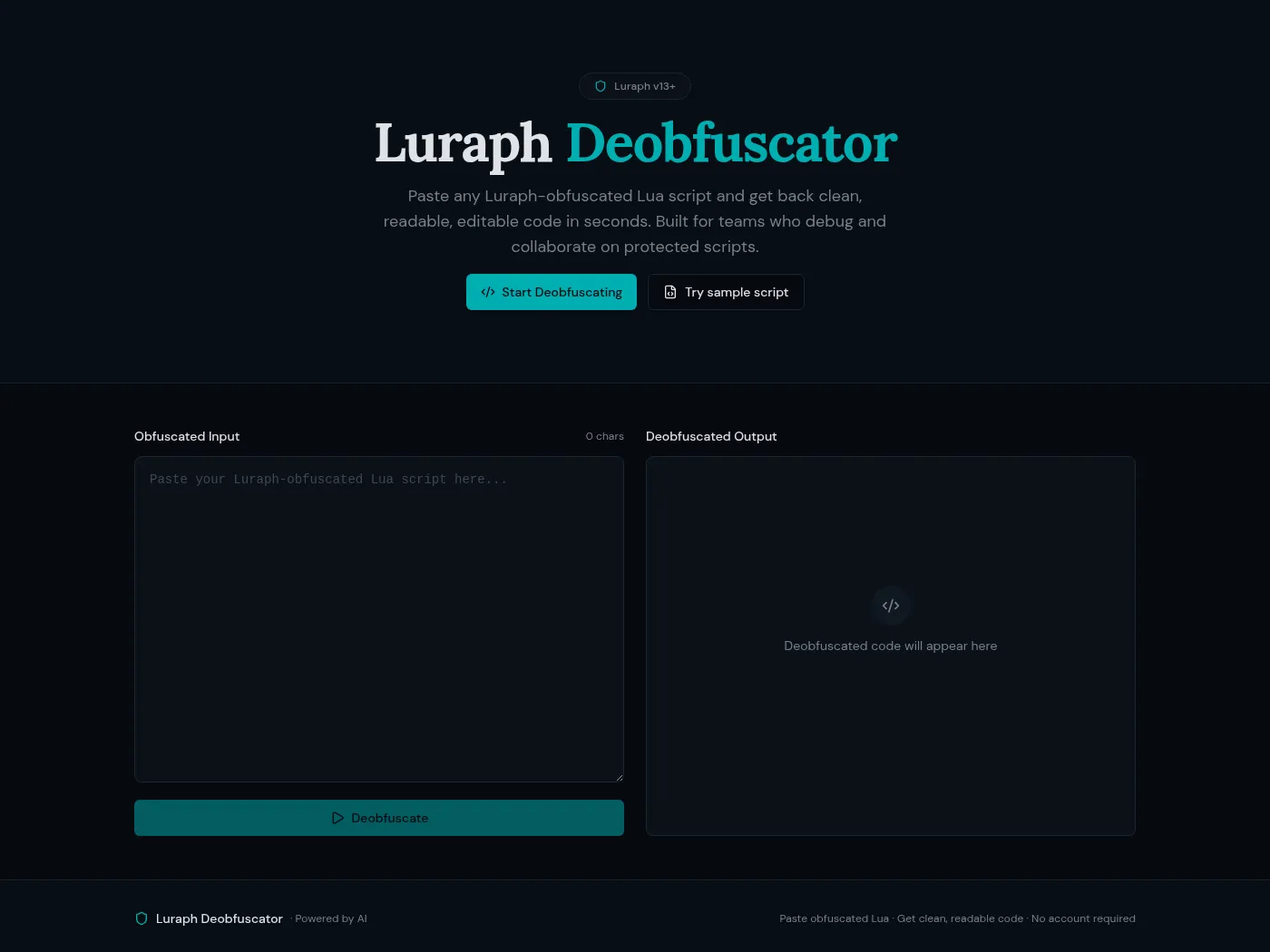 Luraph Deobfuscator Web