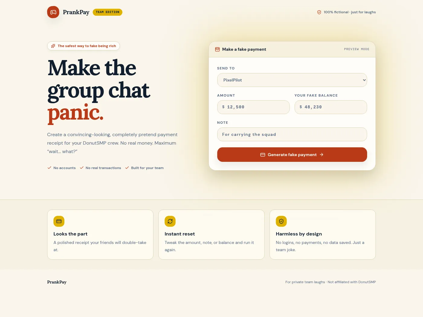 DonutSMP PrankPay Mod