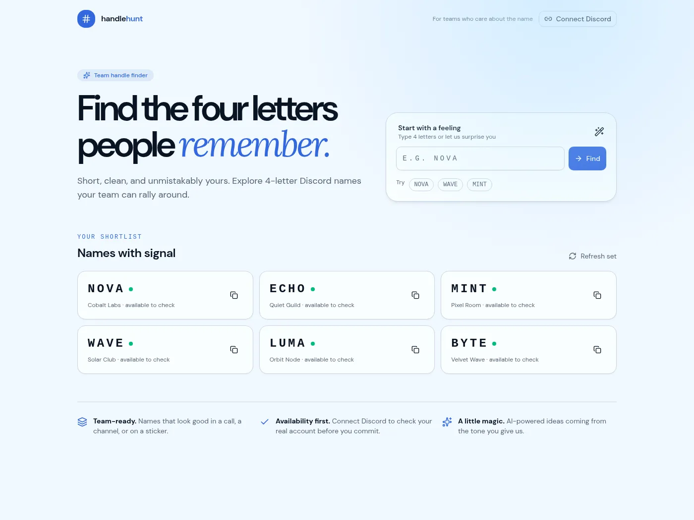 Discord Handle Finder