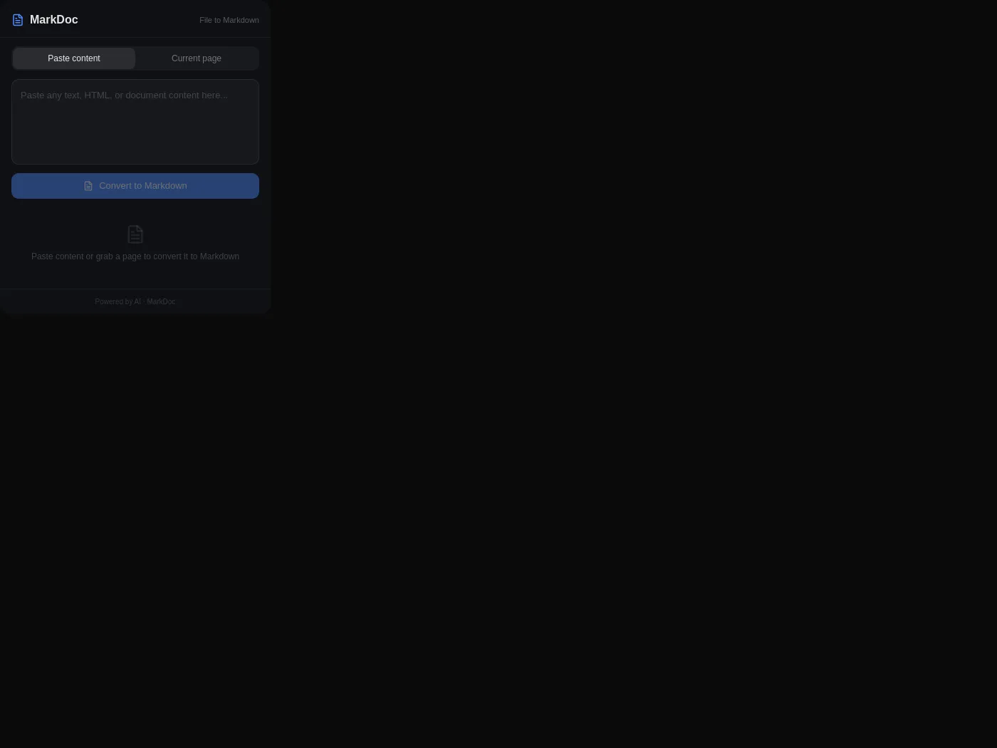 MarkDoc Extension