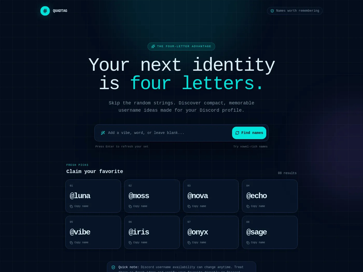 QuadTag Finder