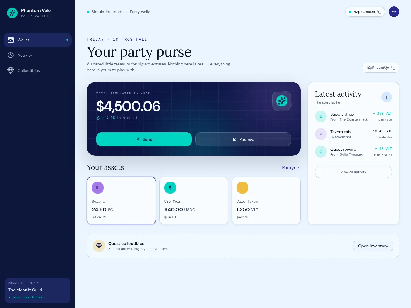 LARP Crypto Simulator