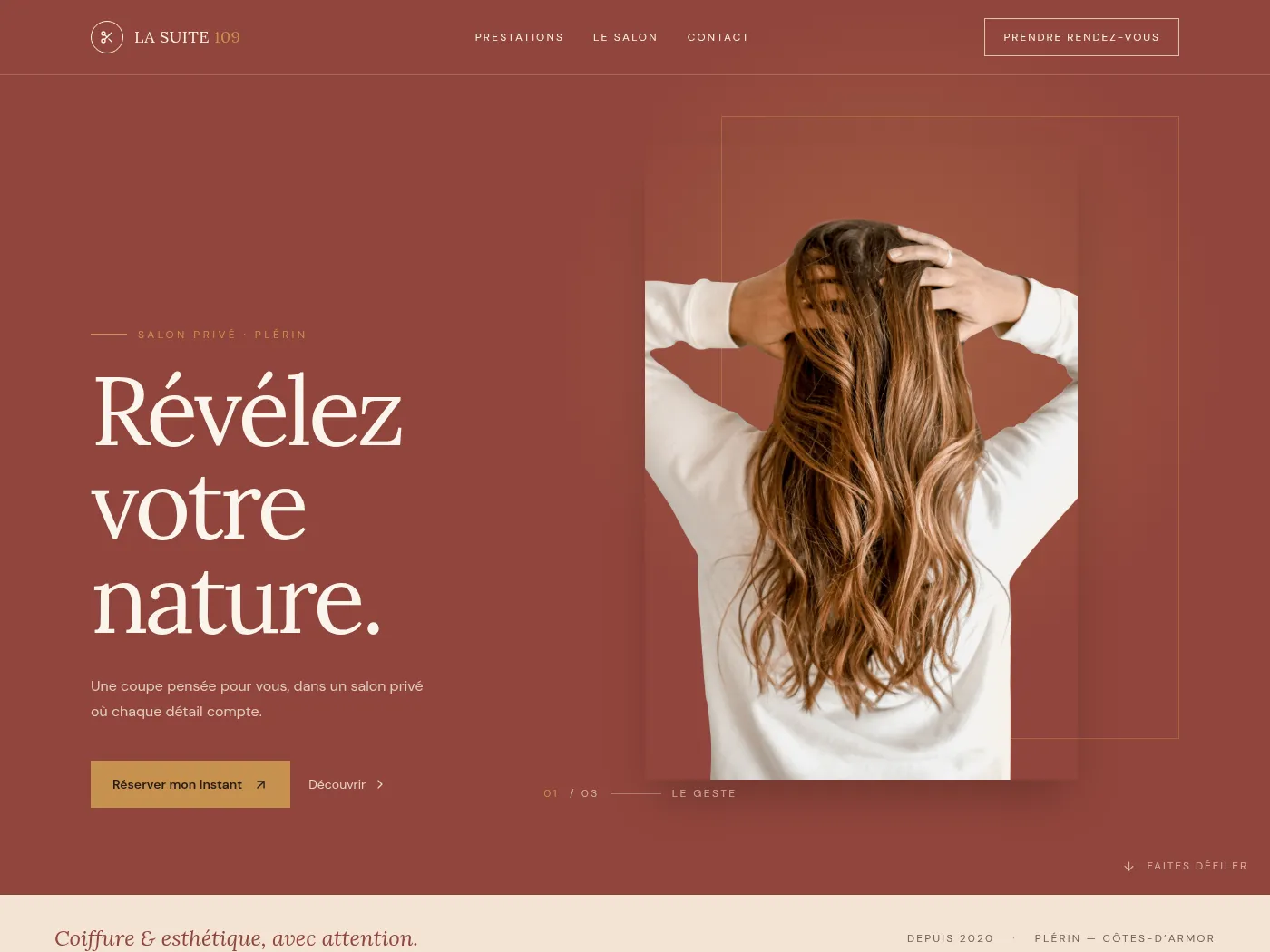 Salon Coiffure Webpage
