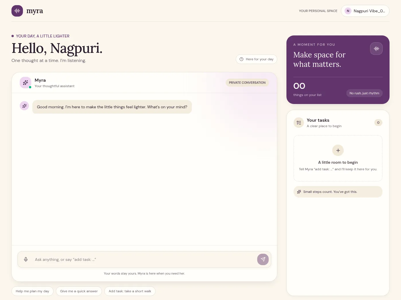 Myra AI Voice Assistant