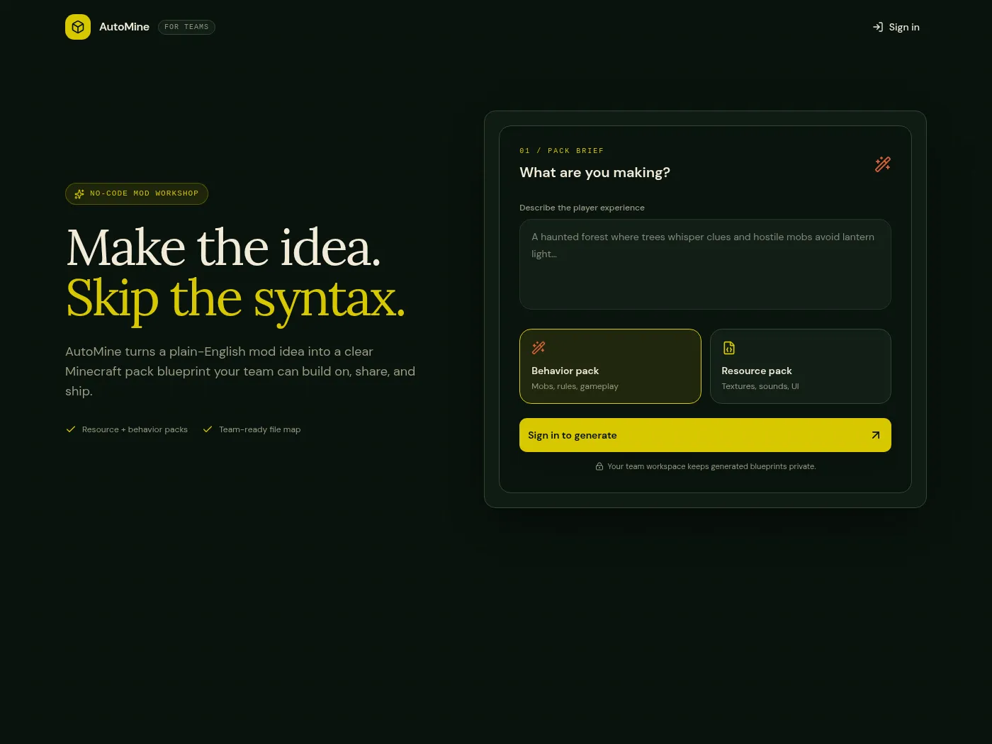 AutoMine Mod Maker