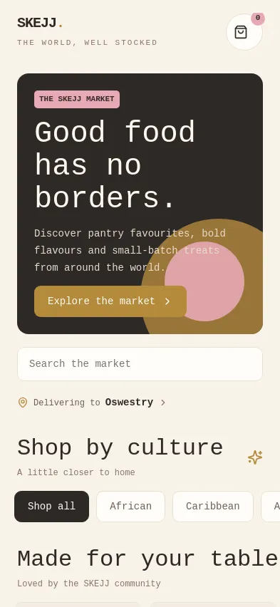 SKEJJ E‑Commerce Mobile